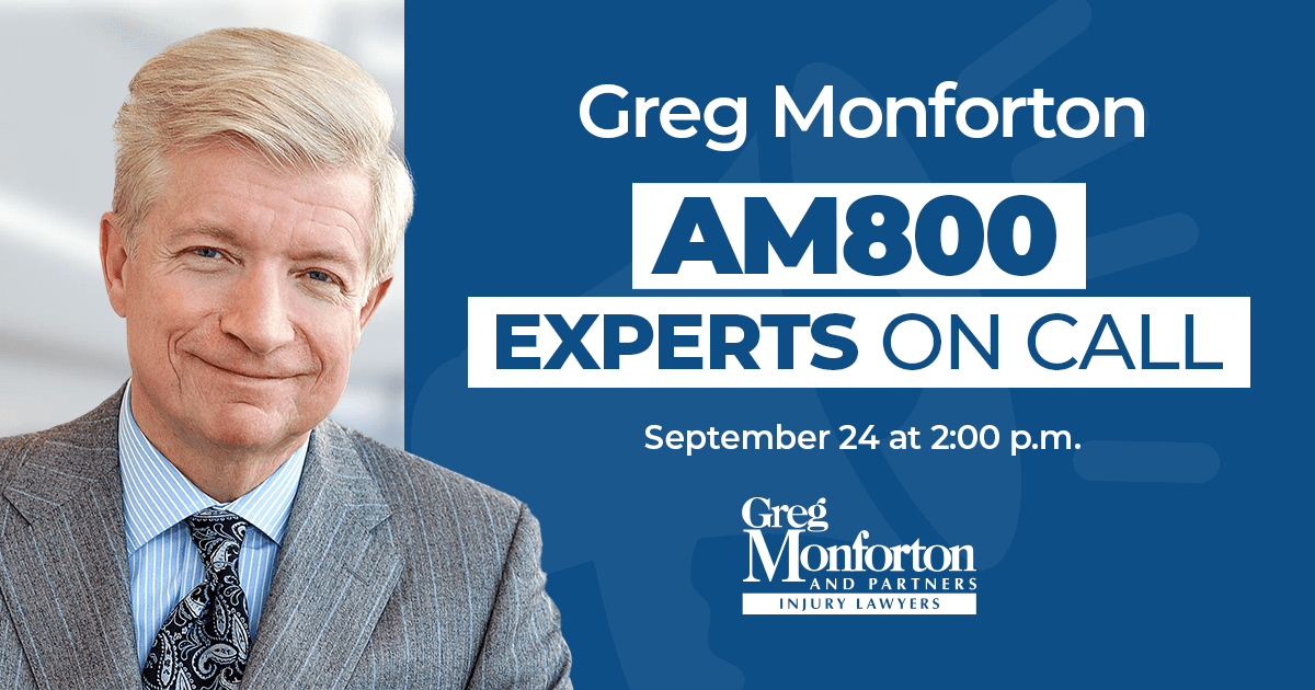 Greg Monforton to Appear on AM800 Radio’s Experts On Call